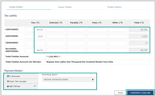 Making Payments Towards GSTR 3B Report From Tally ERP9 In Govt GST Portal