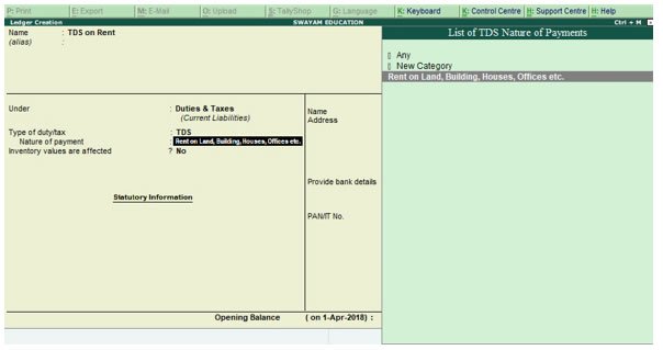 Tax Deducted At Source (TDS) using Tally.ERP9
