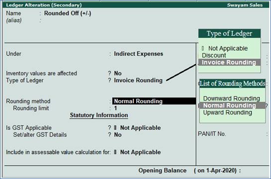 Round-off the Invoice Value Automatically in TallyPrime
