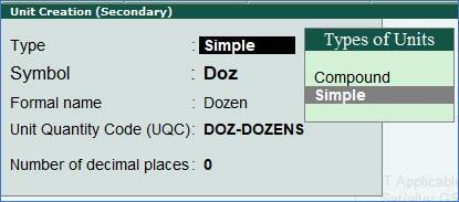 Creation/Alternation/Deletion of Stock Units of Measure (Simple ...