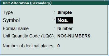 Creation/Alternation/Deletion of Stock Units of Measure (Simple ...